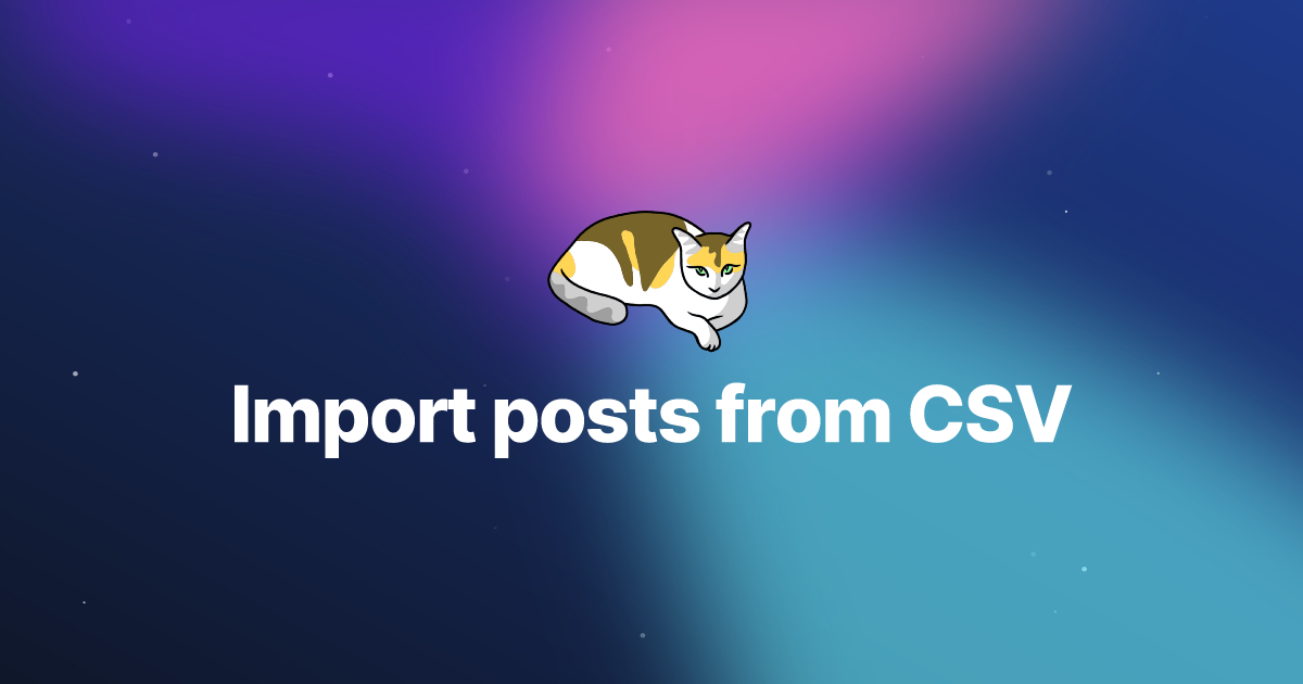 Import Posts From Csv Gato Graphql For Wordpress